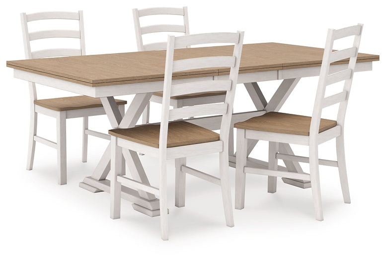 Purlaney Dining Table and 4 Chairs – Economy Furniture